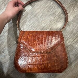 Bags | Vintage Genuine Alligator Purse W Wallet | Poshmark